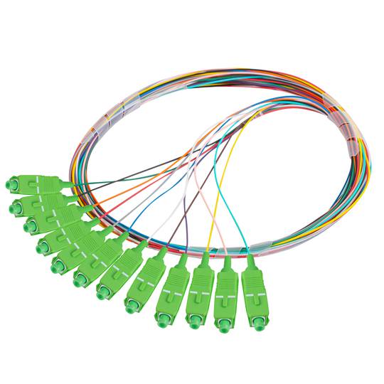 Pack de 12 unités de câble fibre optique pigtail Lanberg SC/APC G657A1 ...