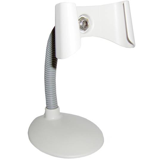 White Bar Code Reader Support (Flexible Base) - Cablematic