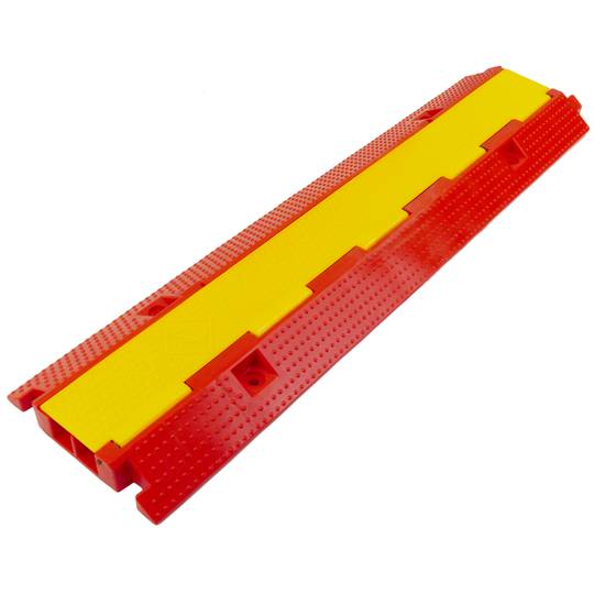 Cable floor cover protector trunking rubber bumper 2 way 98x24cm red ...