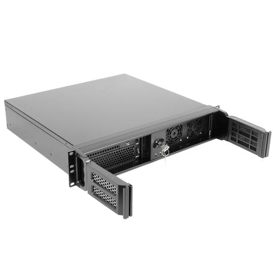 Server case rackmount chassis 19 inch IPC ATX 2U 1x5.25 inch 5x3.5 inch depth 400mm - Cablematic
