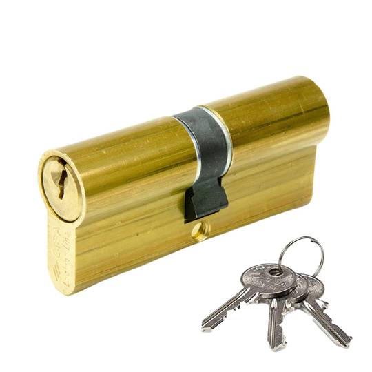 CISA 30x30mm brass plated standard security cylinder - Cablematic