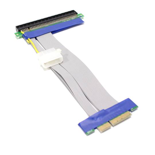 Cable extension 19cm 4X 16X PCIe riser card powered - Cablematic