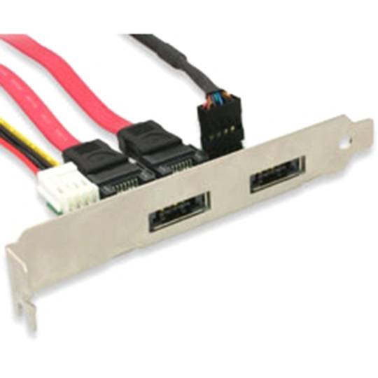 ESATAP Bracket eSATA + USB 5V et 12V à 2 ports - Cablematic
