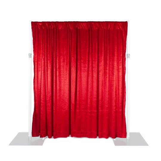 Pipe-and-drape red velvet fabric H: 5m x W: 3m - Cablematic