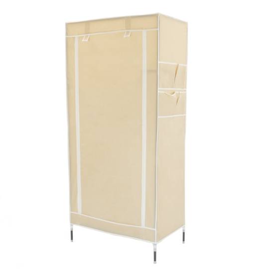 Armario ropero guardarropa de tela desmontable 70 x 45 x 155 cm beige ...
