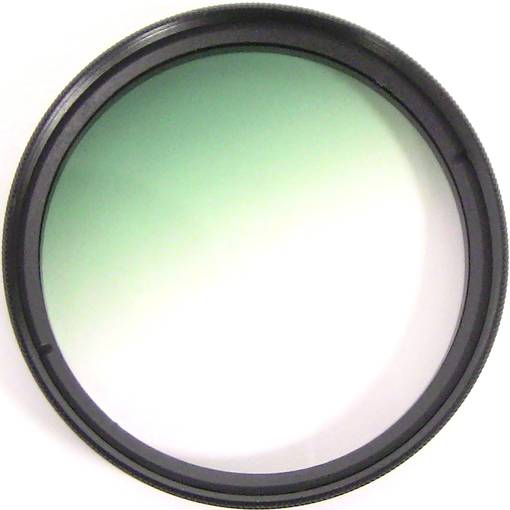 Gradual green photographic filter
