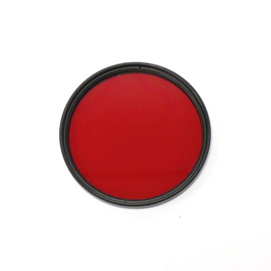 Red photography lens filter 52 mm - Cablematic