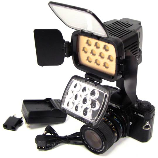 10 LED Torch 1600 professional lux Sony F970 battery - Cablematic