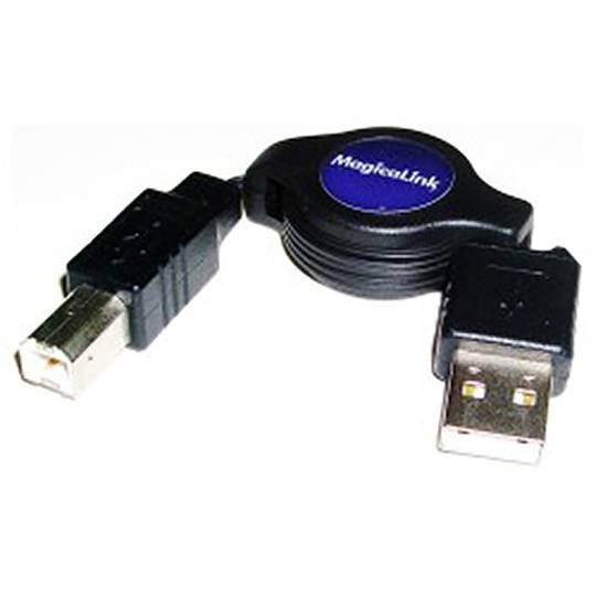 Cable USB retráctil de 80cm (AM/BM) - Cablematic