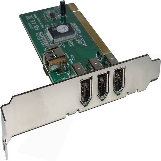 PCI Card FireWire 400 IEEE 1394 (3 EXT + 1 INT) - Cablematic
