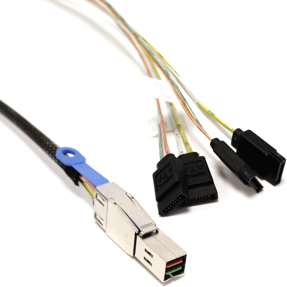 MiniSAS-HD via cavo SFF8644 a SATA 1m 7pin - Cablematic