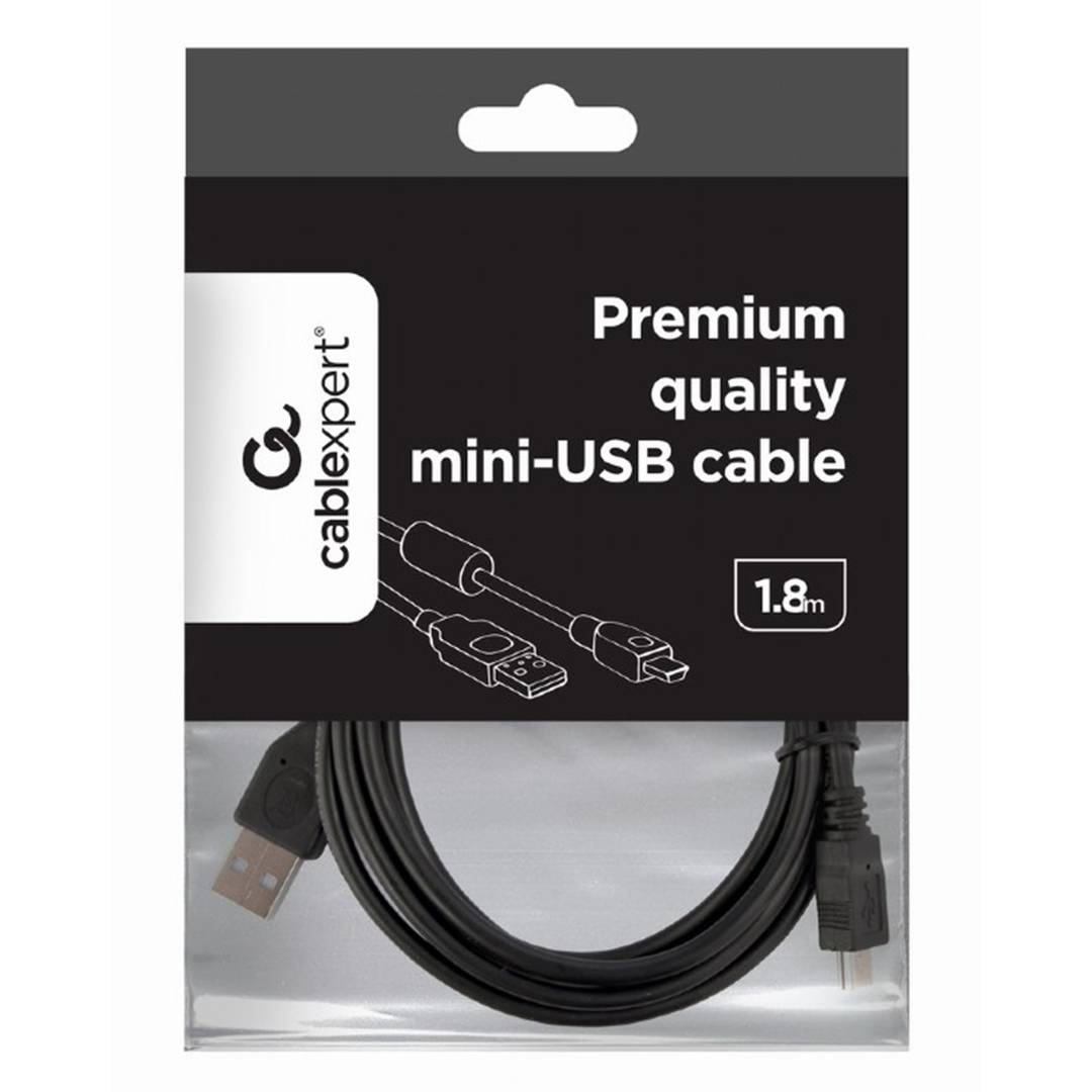 Cable USB Gembird 2.0 con conector mini USB macho a macho de 1,8m ...