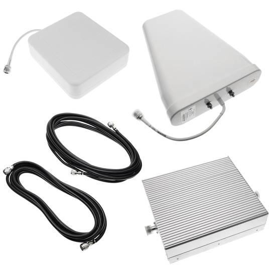 Repetidor amplificador GSM 3G 900MHz 2100MHz 70dB con antenas y cable ...