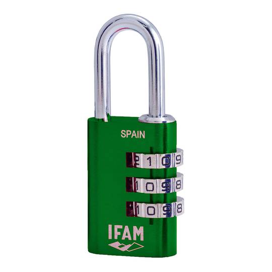 Cadeado verde de 30 mm com argola IFAM COMBI30 verde de 5 mm de ...