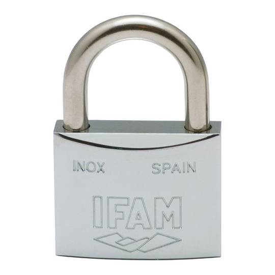 60 mm stainless padlock with 2 keys and normal shackle IFAM INOX.60 ...