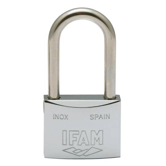50 mm stainless padlock with 2 keys and long shackle IFAM 50AL - Cablematic