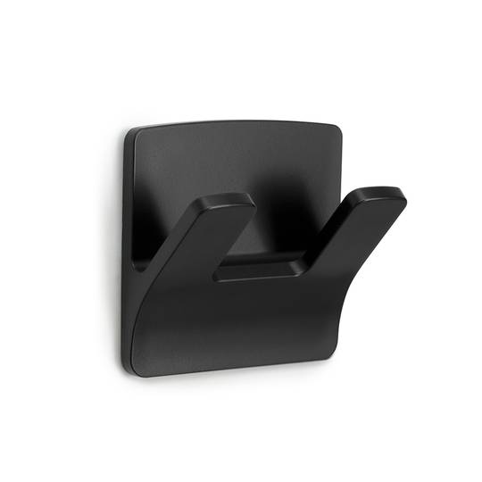 Inofix matt black finish waterproof double adhesive hanger - Cablematic