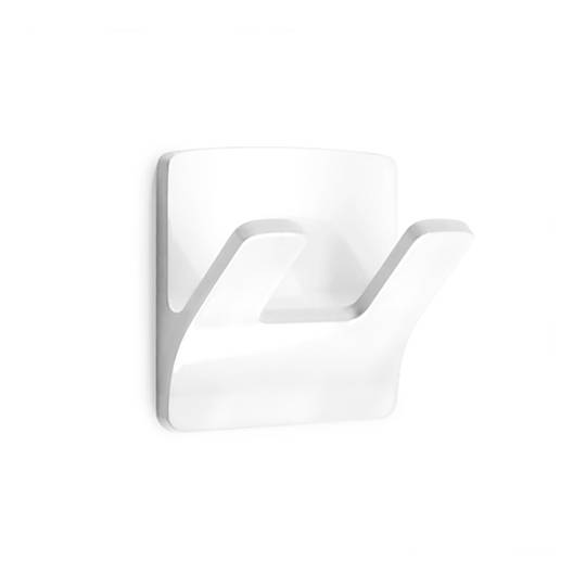 Inofix matt white finish waterproof double adhesive hanger - Cablematic