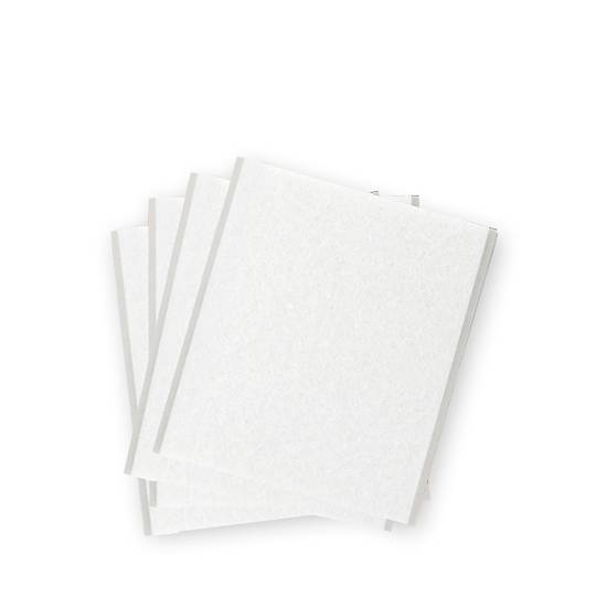 Pack de 4 unidades fieltro cuadrado sintético adhesivo blanco de 100x85 ...