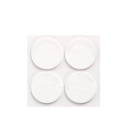 Pack de 4 unidades fieltro redondo sintético adhesivo blanco de 38 mm ...