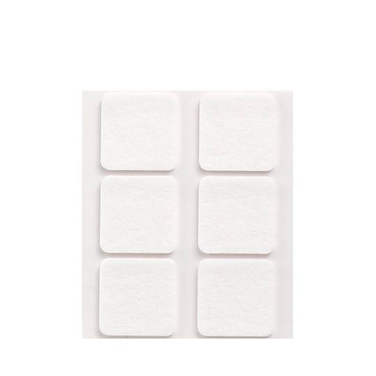 Pack de 6 unidades fieltro cuadrado sintético adhesivo blanco de 31x31 ...