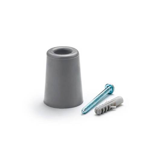 Inofix cylindrical gray rubber anti-slip high door stopper - Cablematic