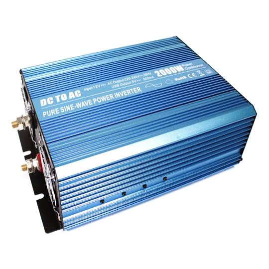 Pure wave electric inverter 10 ~ 16VDC to 220VAC 2000W USB solar ...