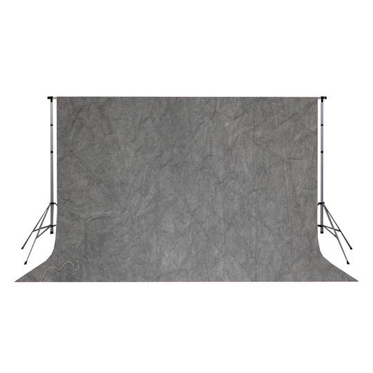 Fabric studio background crumpled/mottled dark grey colour 300x300cm ...