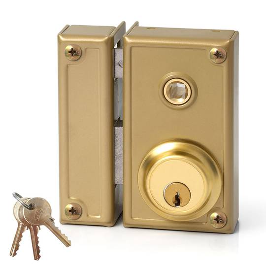60mm Left Hand Entry Handle Key and Slam Rim Lock JIS 35-6I - Cablematic