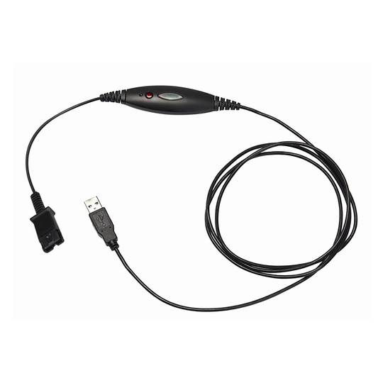 Cable Plantronics QD a USB para conexión a ordenador - Cablematic