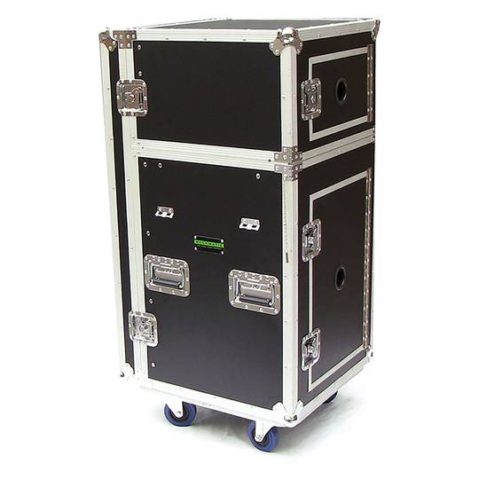 Audio visual portable rack case with two modules 19 inch RackMatic ...