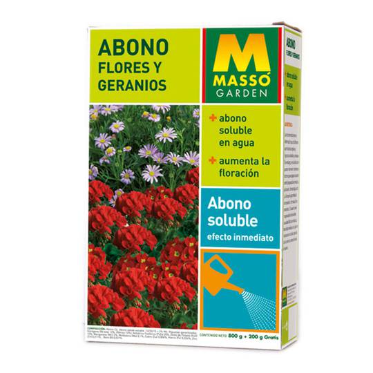 Soluble fertilizer for flowers and geraniums of 1 Kg Massó - Cablematic