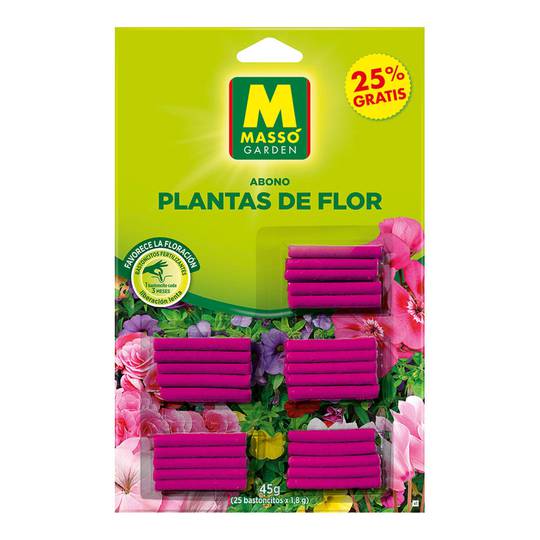 Fertilizer sticks for flowering plants 45 g Massó - Cablematic