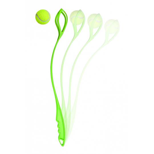 Manual ball launcher for pets 65 cm green color Nayeco - Cablematic