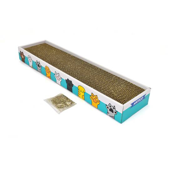 Catnip scratching post for cats 48x13x5cm Nayeco - Cablematic