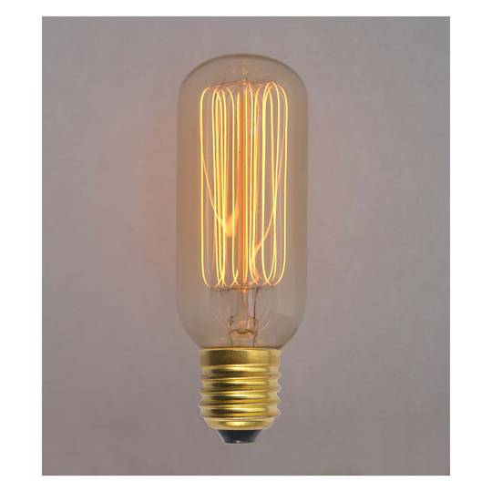 Edison incandescent filament bulb E12 40W 220VAC 25x92mm T25 - Cablematic