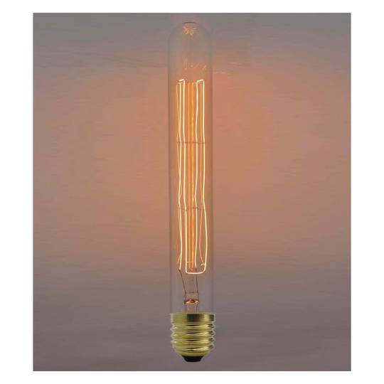 Edison incandescent filament bulb E27 220VAC 25W T30 30x185mm - Cablematic