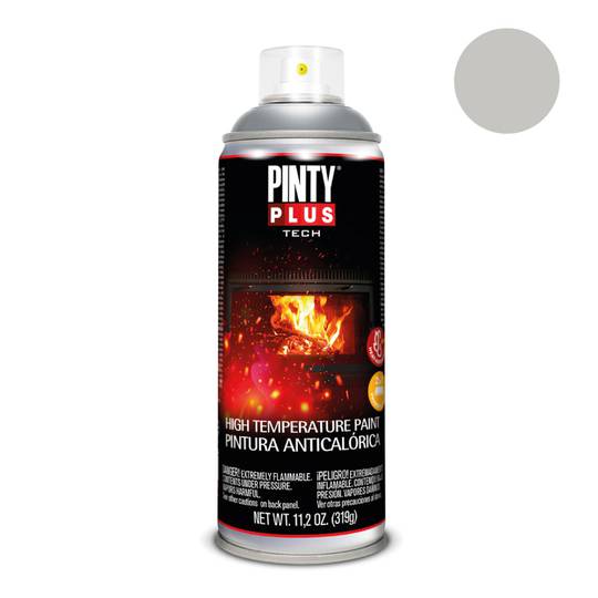 Pintyplus Tech heat resistant paint in 520cc spray format in satin silver color A150 - Cablematic