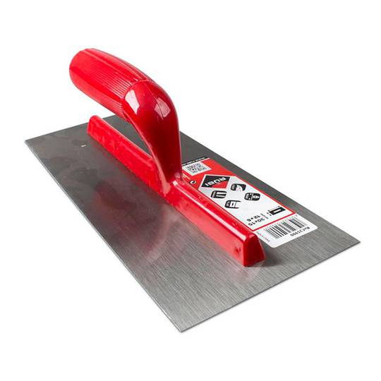 Steel trowel with rectangular open plastic handle 28x14cm by RUBI ...