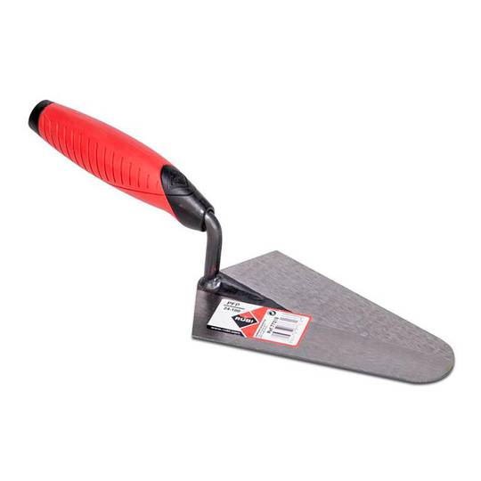 Low steel trowel with plastic handle for construction sites, 180 mm by ...