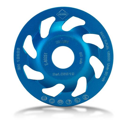RUBI 100mm Fan Cup grinding disc for concrete - Cablematic