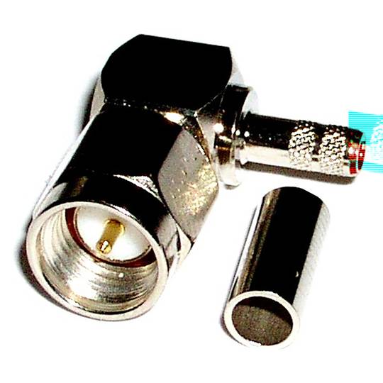 Crimpable Connector RG-316 (SMA-Female Angle) - Cablematic