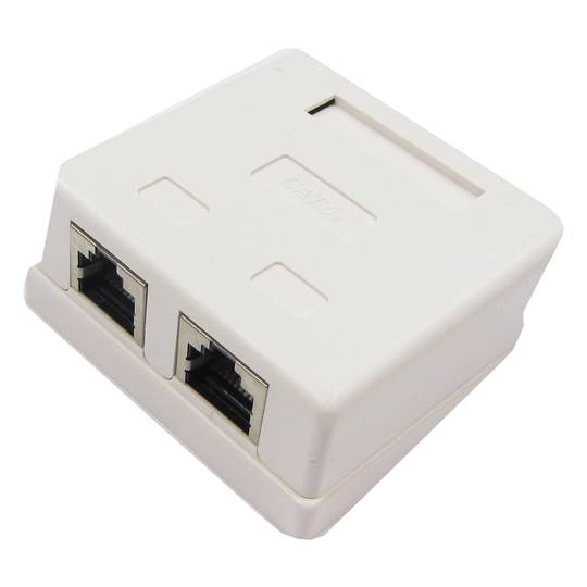 Surface box 2 RJ45 Cat.5e FTP - Cablematic