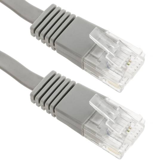 Cable UTP categoría 6 plano gris 1m - Cablematic