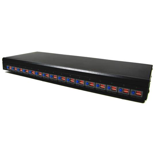 Extender UTP active video receiver 16 ports Cat.5 2xBNC SK141 - Cablematic