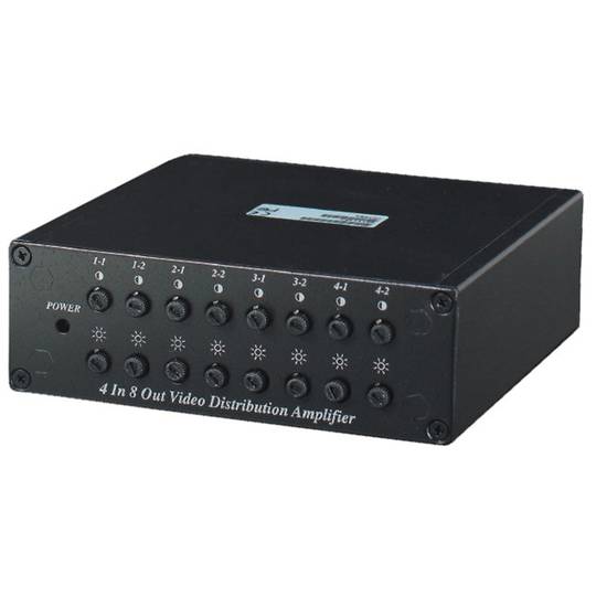 Amplified video distributor 4x8 ports CD408A - Cablematic