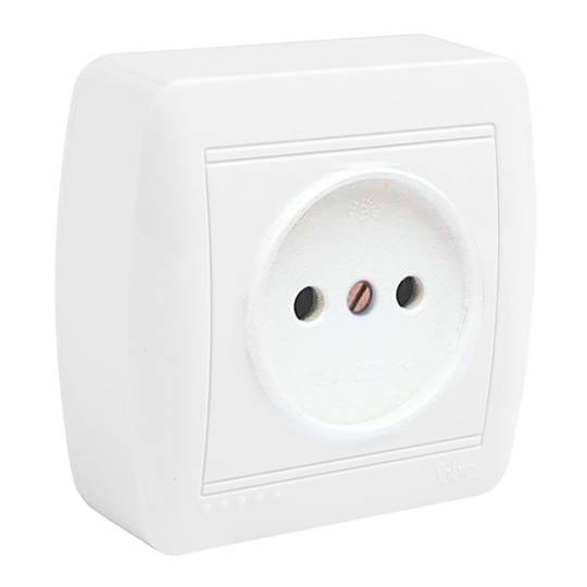 Fixed surface base 2P+T 16A 250V of 74x72x28mm Solera MUR07U - Cablematic