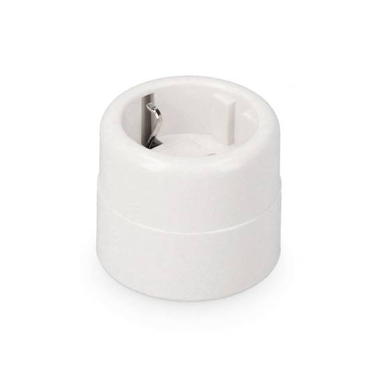 Fixed surface base 2P+E 16A 250V with round shape Solera 517 - Cablematic