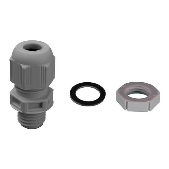 Polyamide cable gland M25x1.5 gray Solera KIT-PL25G - Cablematic