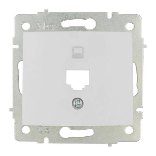 Trim cover without frame for RJ45 cat6 data socket 83x81x10mm white ...